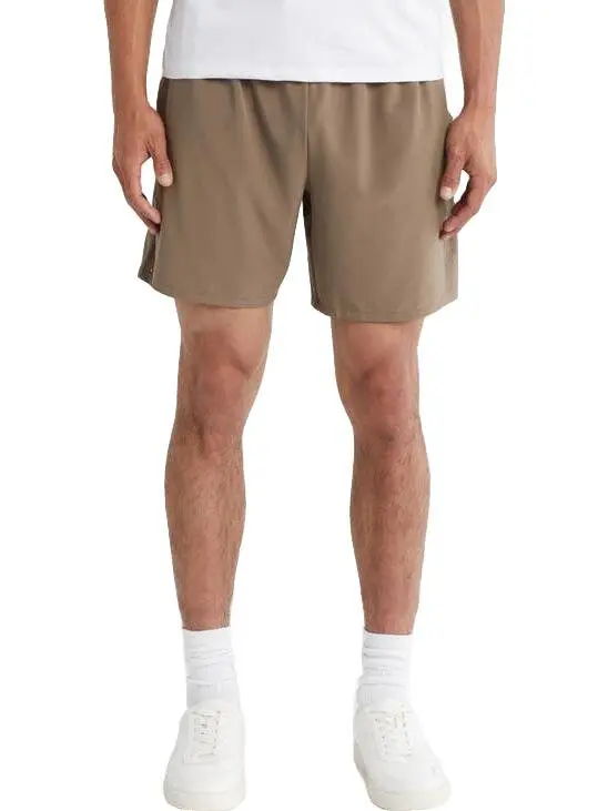 Zella 7-inch Perforated Shorts - Brown Morel
