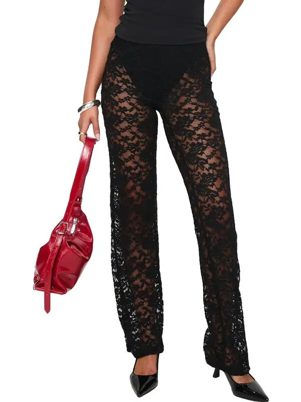Princess Polly Lace Pant - Black