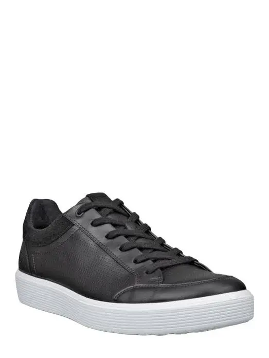 Ecco Soft 60 Leather Sneaker - Black/black