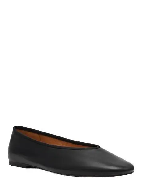 Steve Madden Pipa Ballerina Flats - Black Leather