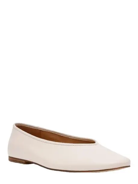 Steve Madden Pipa Ballerina Flats - Bone Leather