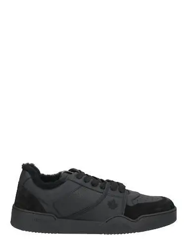 Dsquared2 Low-top Shearling-lined Sneakers - Black
