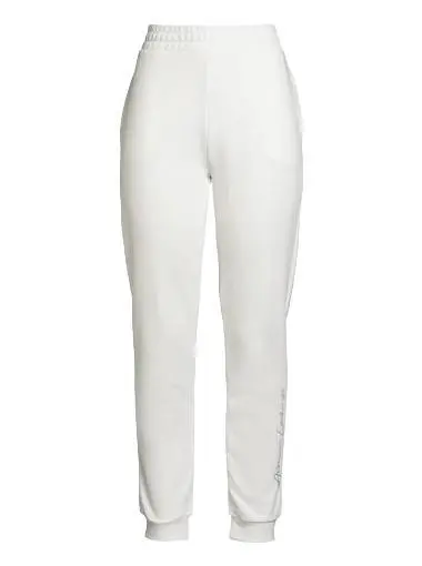 Armani Exchange Track Pants In Cotton And Polyester Blend - White