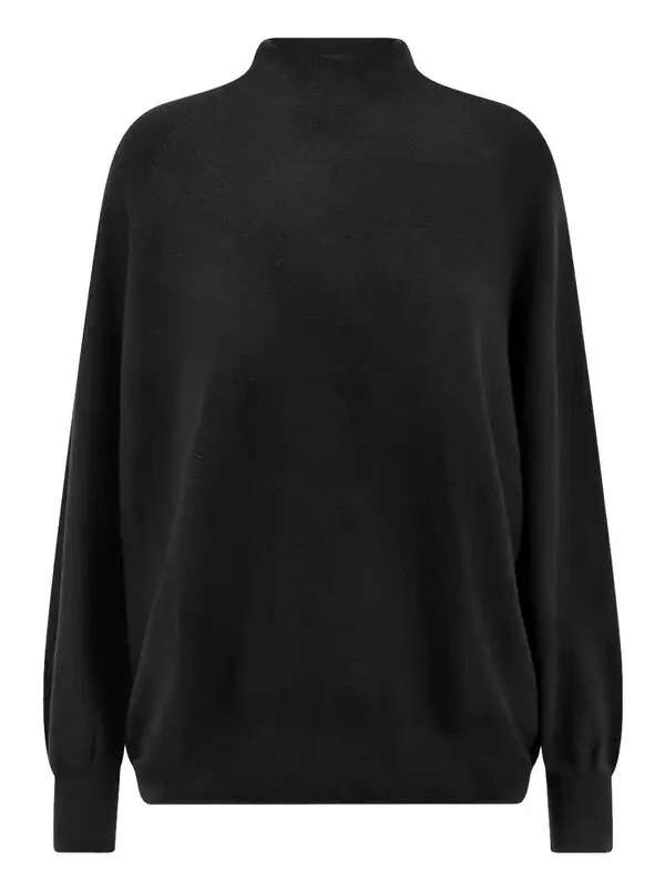 Aspesi Raglan-sleeve Wool Sweater - Black
