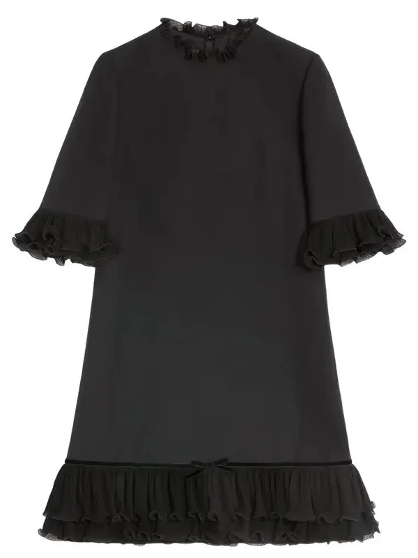 Valentino Garavani Ruffled Mini Dress - Black