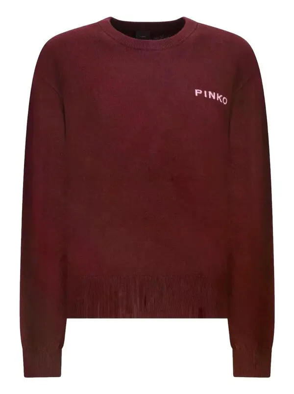 Pinko Logo-embellished Knit - Red