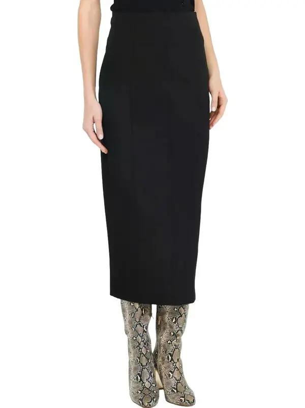 Liu Jo Midi Skirt With Back-zip Closure - Black