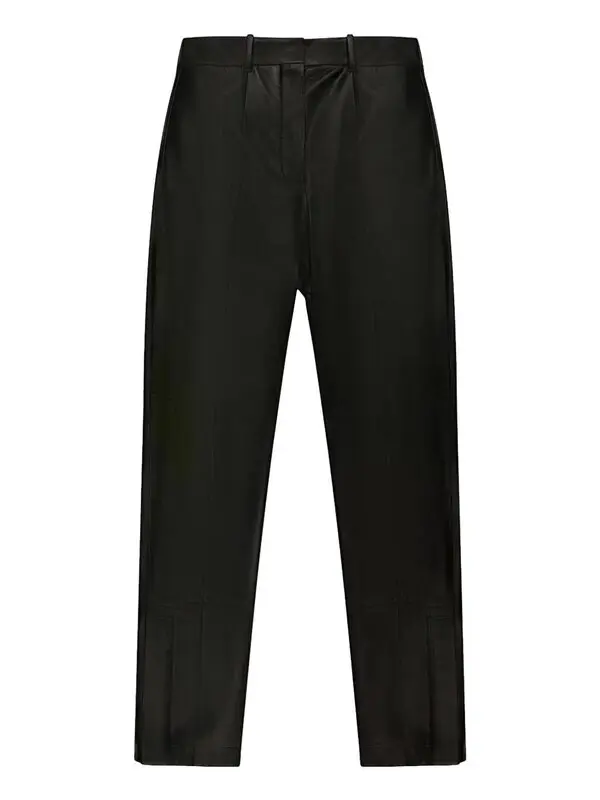 Bally Leather Straight-leg Trousers - Black