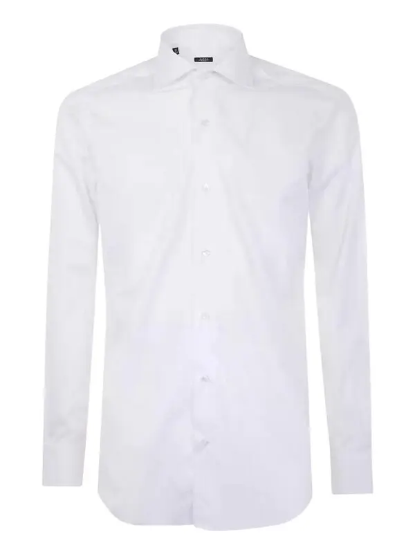 BARBA NAPOLI Long-sleeved Button-up Shirt - White