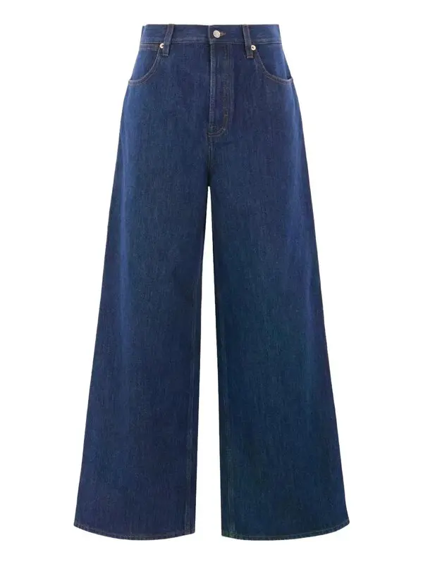 Gucci Wide-leg Cotton Jeans - Blue