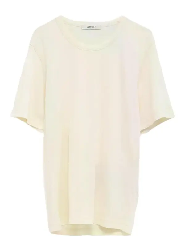 LEMAIRE Round-neck Short-sleeve Top - Neutrals
