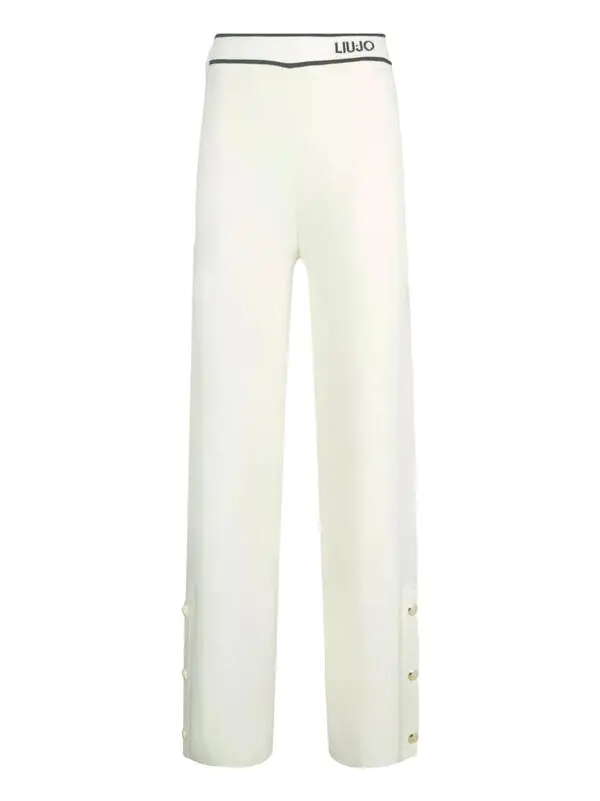 Liu Jo Logo Jacquard Trousers - White