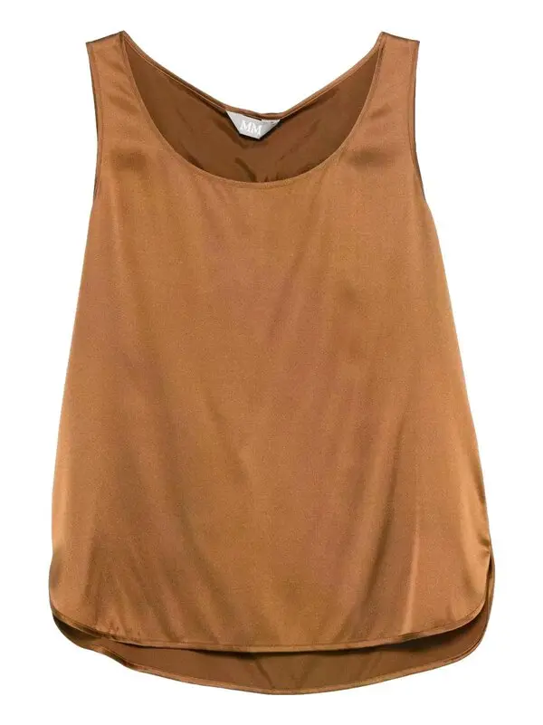Max Mara Scoop-neck Top - Brown