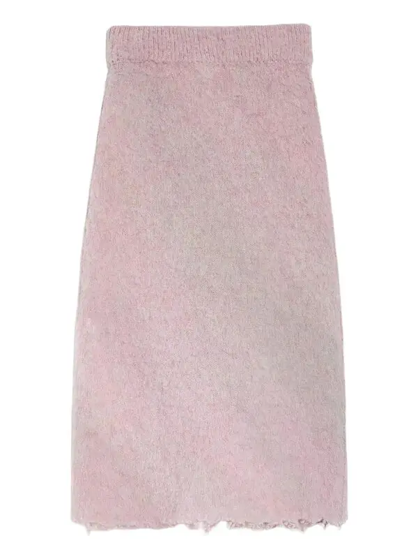 JIL SANDER Wool Knitted Midi Skirt - Pink