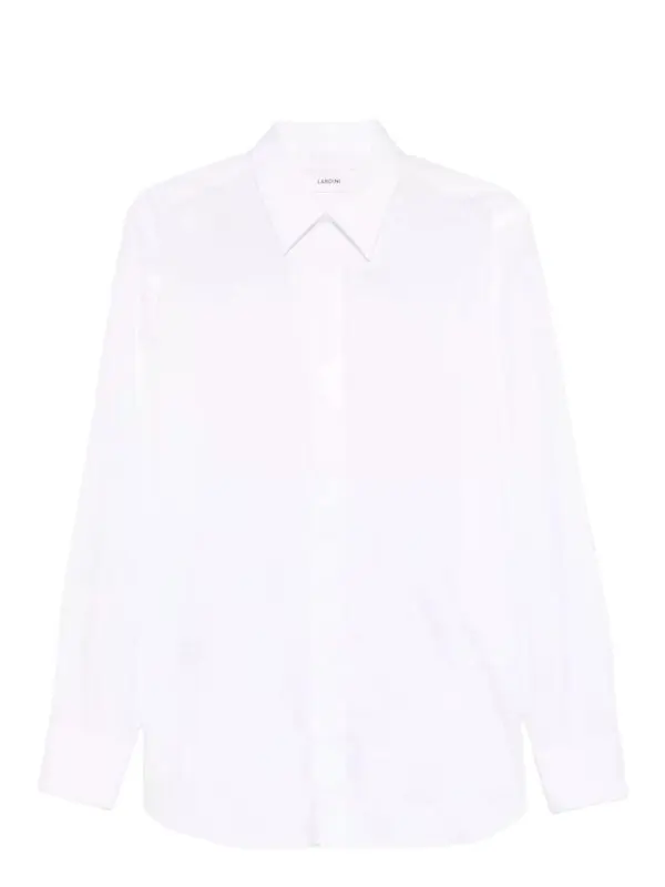 LARDINI Long-sleeve Poplin Shirt - White