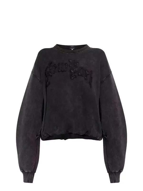 R13 Frayed Embellished Sweatshirt - Grey
