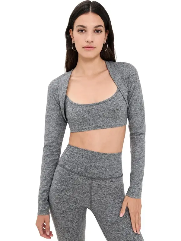 Strut This The Balero Shrug - Heather Grey