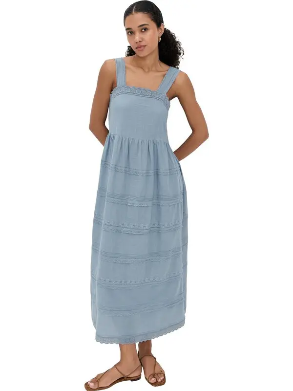 The Great. The Reverie Dress - Pale Blue
