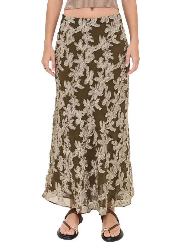 Rag & Bone Wren Floral-print Skirt - Olive