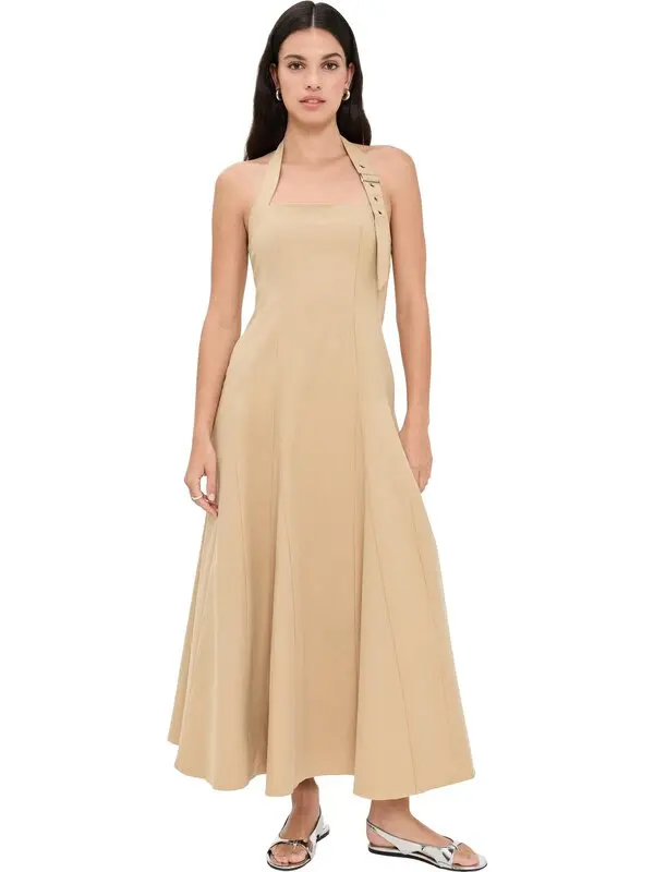 SEVEN WONDERS Astrid Halter Midi Dress - Camel