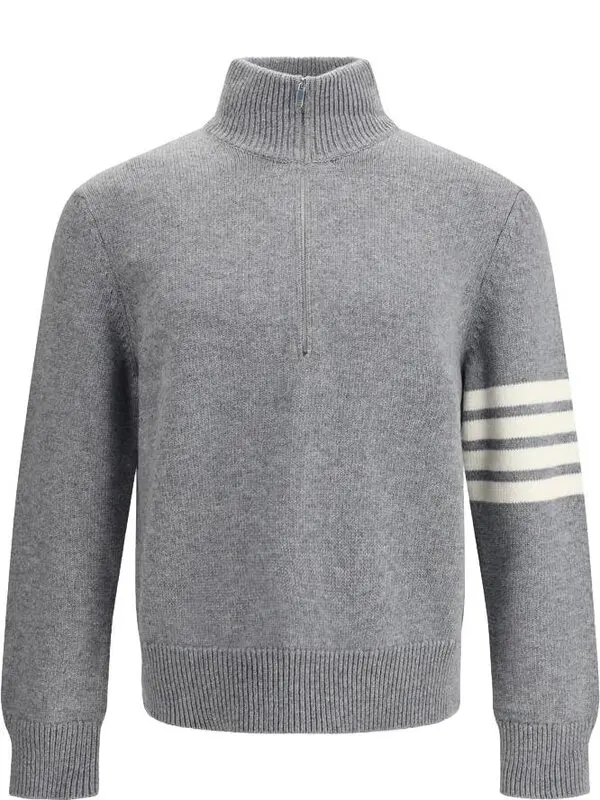 Thom Browne 4-bar Intarsia Knitwear - Grey