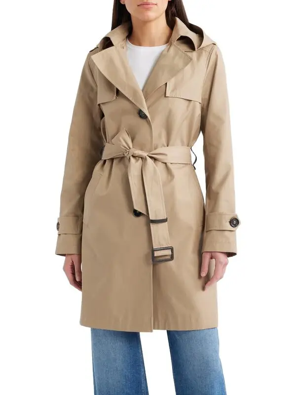 Sam Edelman Single Breasted Trench Coat - Sand
