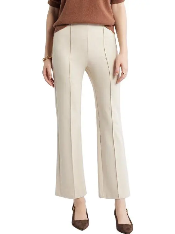 Nordstrom Ponte Knit Trousers - Beige Oatmeal