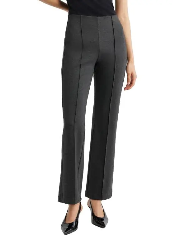 Nordstrom Ponte Knit Trousers - Grey Dark Heather