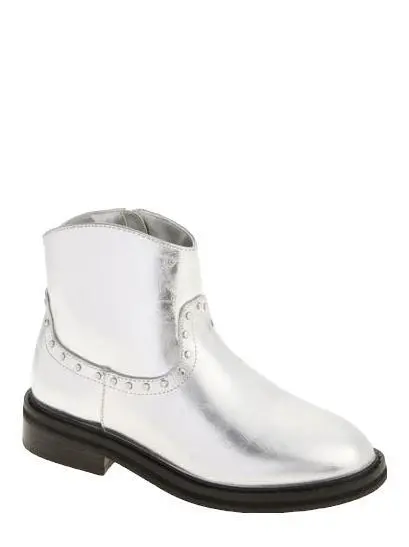 Nordstrom Florence Studded Bootie - Silver Metallic