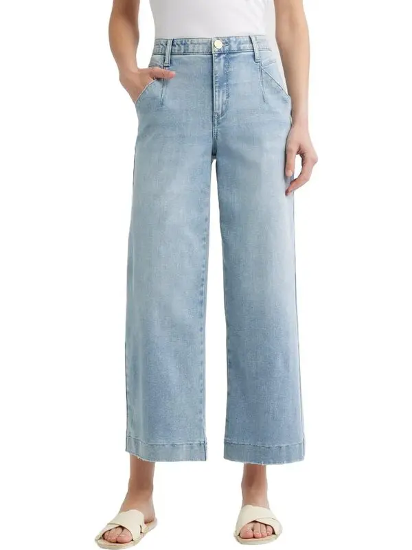 Wit & Wisdom Wyatt High-waist Wide-leg Jeans - Light Blue Artisanal