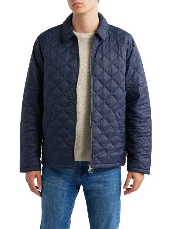 Barbour Tracker Diamond Quilted Jacket - Navy