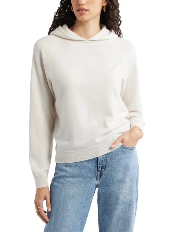 Nordstrom Cashmere Hoodie - Ivory Sand