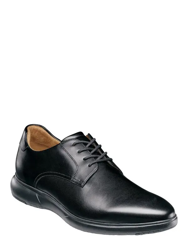 Florsheim Dash Plain Toe Derby - Black/black