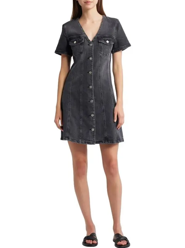 Rails Saratoga Denim Minidress - Washed Black
