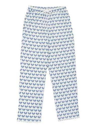 LILA AND HAYES Relaxed Fit Cotton Pants - Pickleball Blue