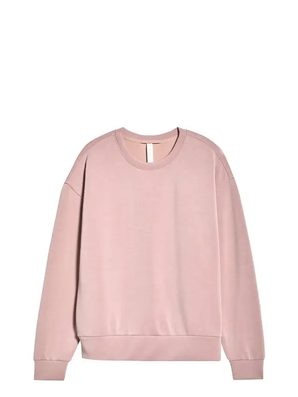 Zella Ultra Soft Boxy Crew Sweatshirt - Pink Fawn