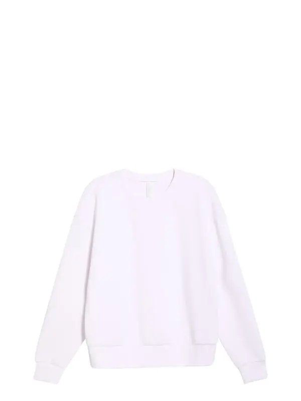 Zella Soft Luxe Boxy Crew Sweatshirt - White Stone