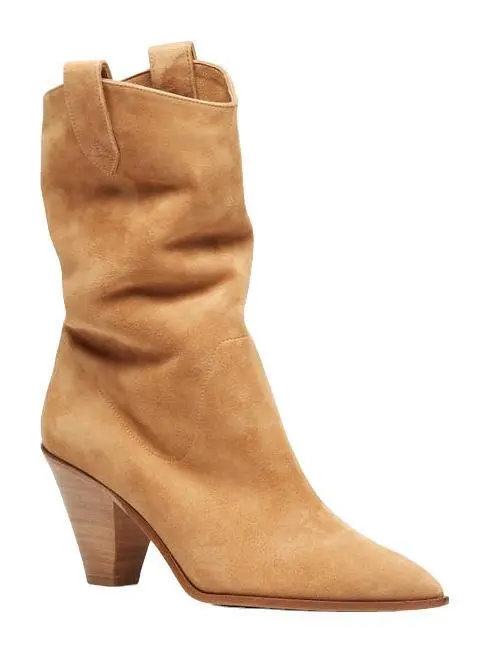AQUAZZURA Boogie Western Boot - Camel