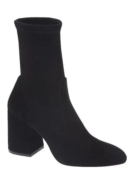 STUART WEITZMAN Essentialist Stretch Bootie - Black Suede