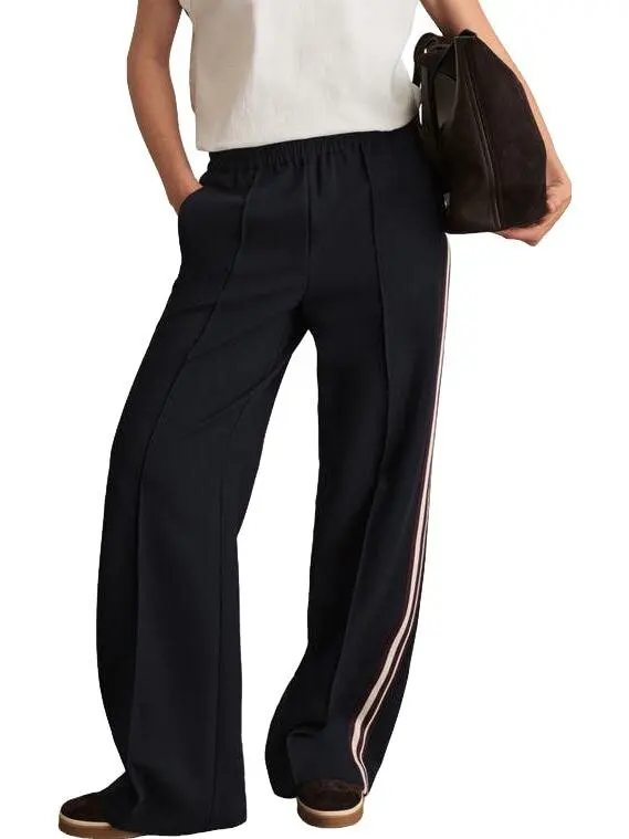 REISS Side Stripe Trousers - Navy