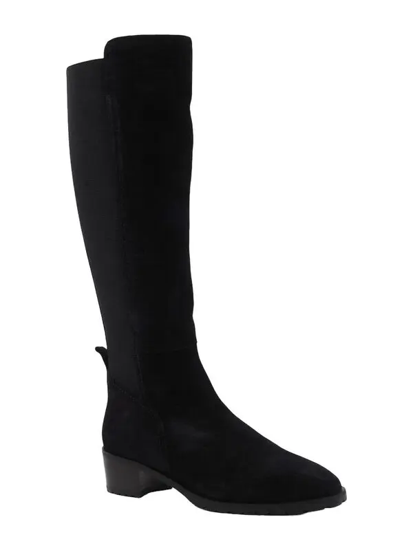 Aquatalia Rhegan Weatherproof Knee High Boot - Black Suede