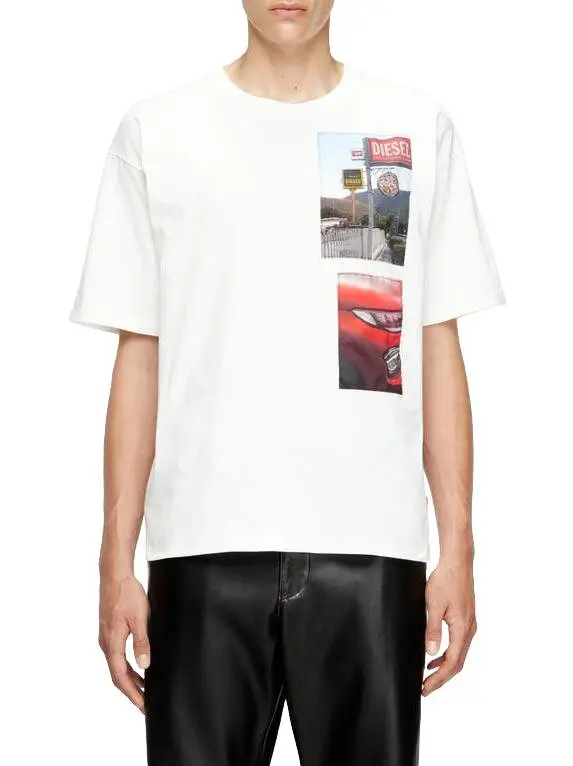 DIESEL® T-boxt-t3 Graphic T-shirt - Off/white