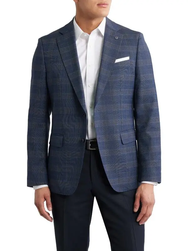 Hugo Boss Hutson Plaid Sport Coat - Navy