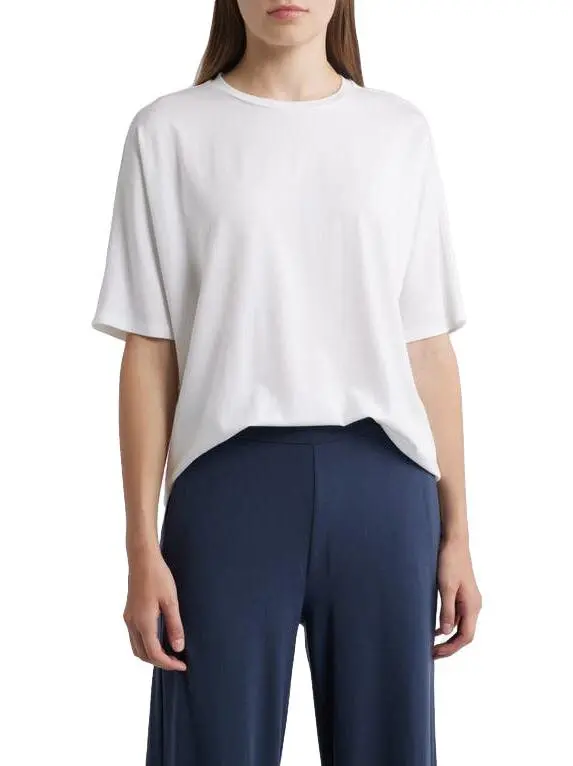 Eileen Fisher Boxy Crewneck T-shirt - White