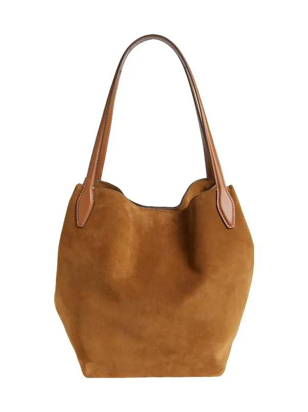 Madewell Suede Shopper Tote - Dried Acorn Multi