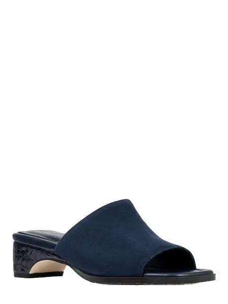 DONALD PLINER Leopard Spot Slide Sandal - Navy