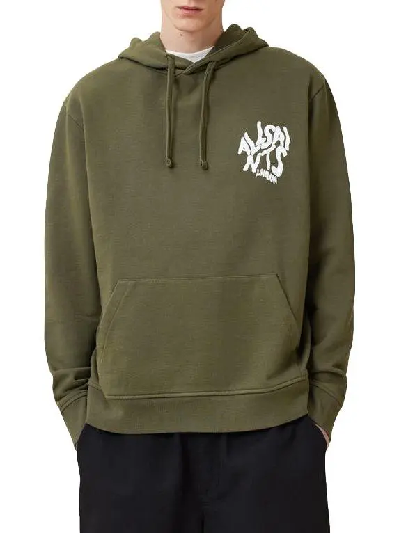 ALLSAINTS Orlando Logo Graphic Hoodie - Pastoral Green