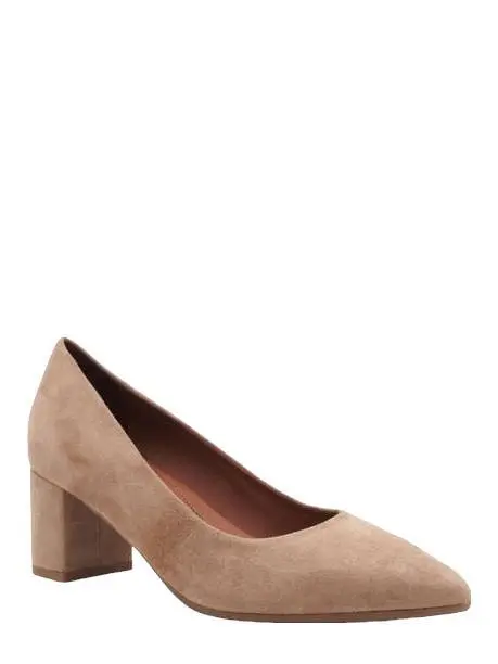 Aquatalia Kari Weatherproof Pointed Toe Pump - Champagne Suede