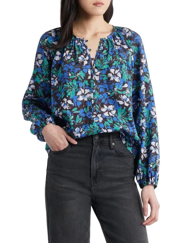 Rails Indi Floral Top - Meadowlark