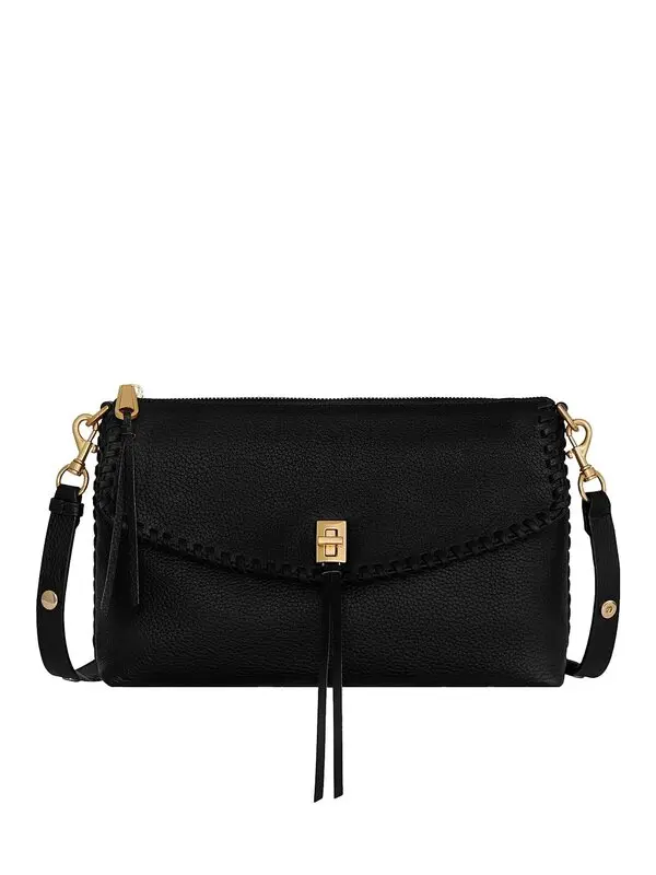 Rebecca Minkoff Darren Top Zip Leather Shoulder Bag - Black